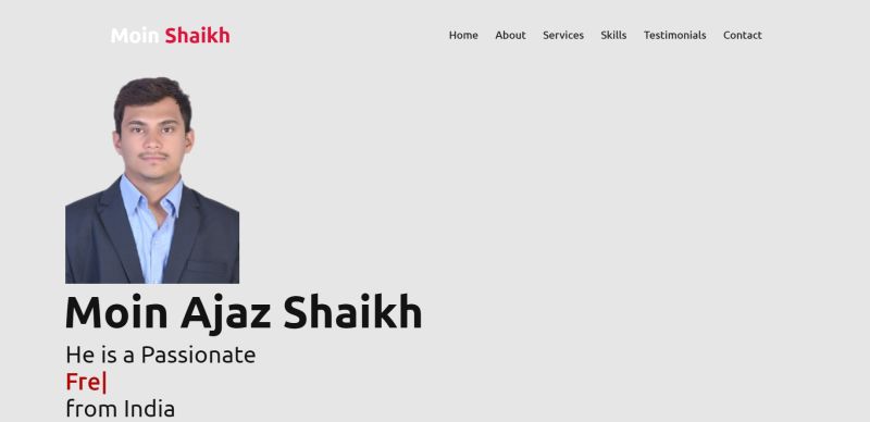 #portfolio #webdevelopment #htmlcssjs #prodigychallenge | Moin Shaikh #portfolio #webdevelopment #htmlcssjs #prodigychallenge | Moin Shaikh