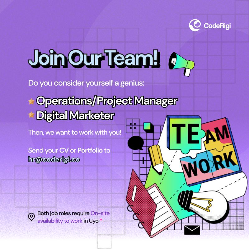 CodeRigi on LinkedIn: #hiring #hiringnow CodeRigi on LinkedIn: #hiring #hiringnow
