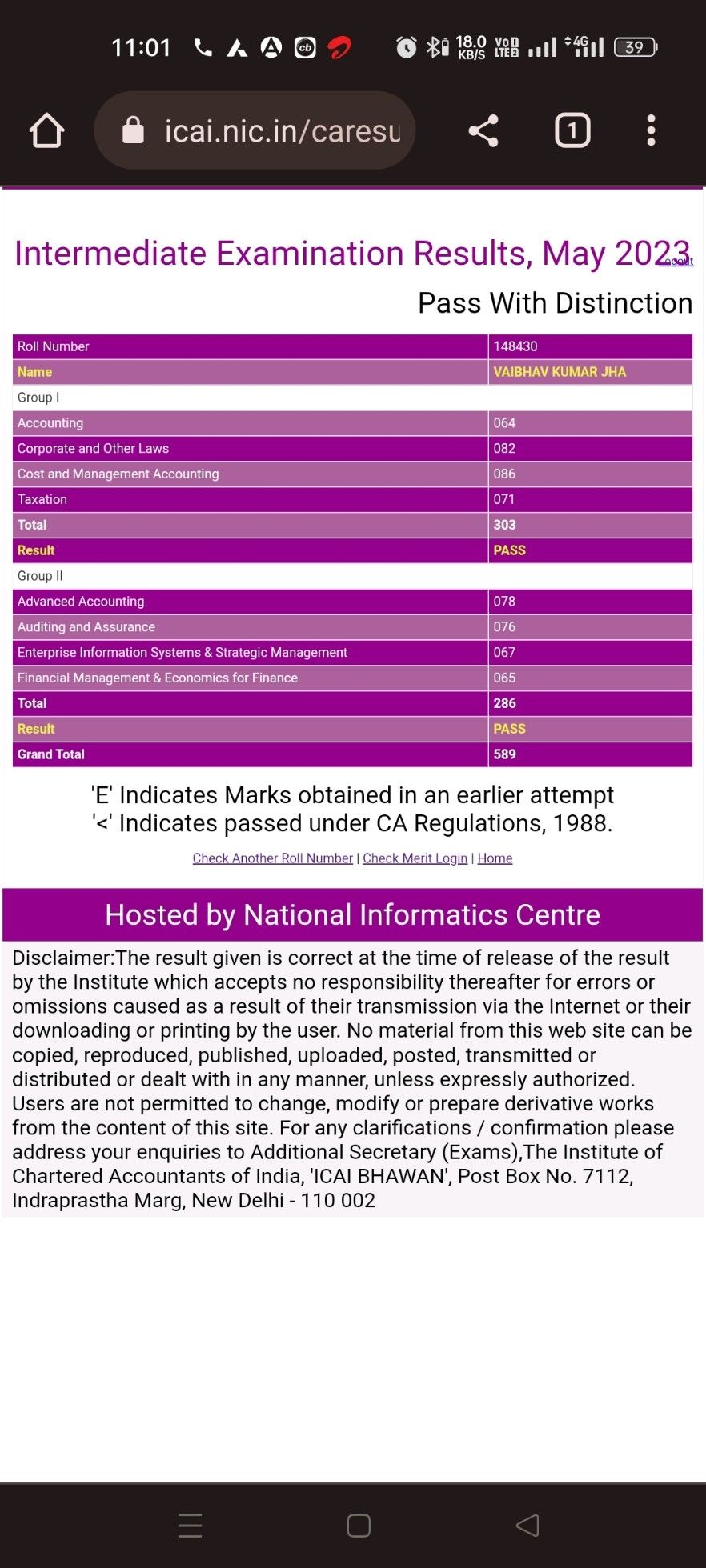 Aakash Jha on LinkedIn: #caresults #icai Aakash Jha on LinkedIn: #caresults #icai