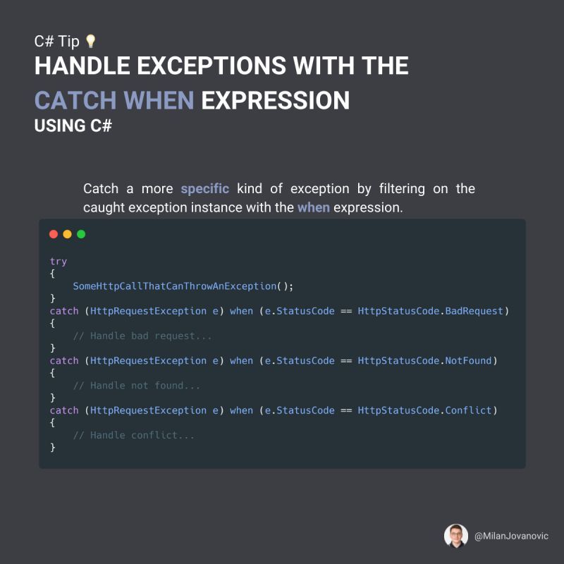 Yuri V. on LinkedIn: Handle Exceptions Yuri V. on LinkedIn: Handle Exceptions