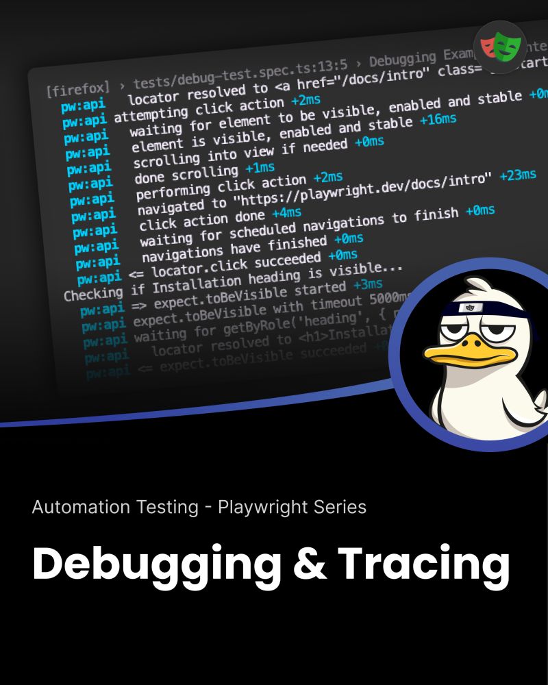 QA Ducker on LinkedIn: 🦆 #6 Mastering Playwright Debugging: Essential ... QA Ducker on LinkedIn: 🦆 #6 Mastering Playwright Debugging: Essential ...