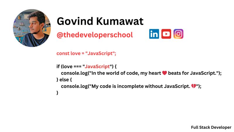 Govind Kumawat on LinkedIn: Tag to .................. JavaScript lovers.... Govind Kumawat on LinkedIn: Tag to .................. JavaScript lovers....