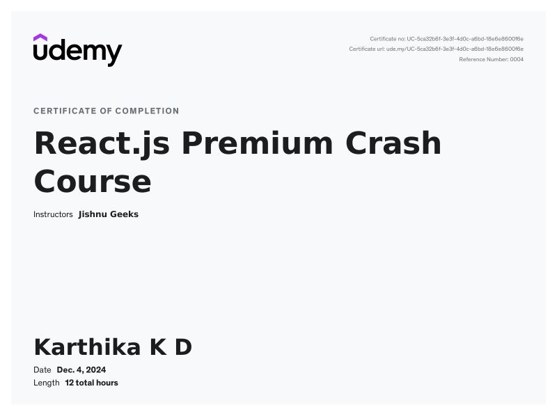 KARTHIKA K D on LinkedIn: #reactjs #webdevelopment #techjourney # ... KARTHIKA K D on LinkedIn: #reactjs #webdevelopment #techjourney # ...