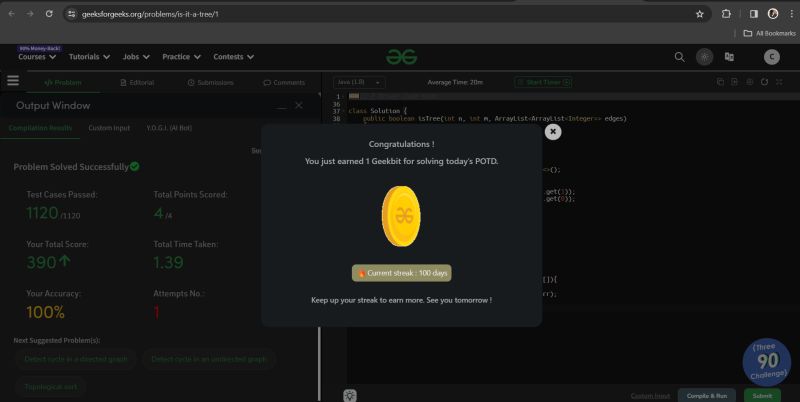 Chaitanya Mate on LinkedIn: #codingmilestone #gfgchallenge #100daysofcode Chaitanya Mate on LinkedIn: #codingmilestone #gfgchallenge #100daysofcode