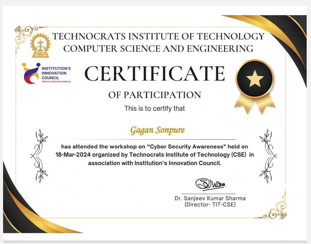 Gagan Sonpure on LinkedIn: #cybersecurity #continuouslearning # ... Gagan Sonpure on LinkedIn: #cybersecurity #continuouslearning # ...