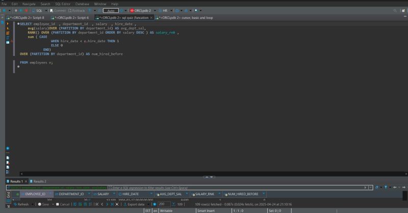 #sql #oracle #sqlskills #windowfunctions #dataanalysis #learningsql ... #sql #oracle #sqlskills #windowfunctions #dataanalysis #learningsql ...
