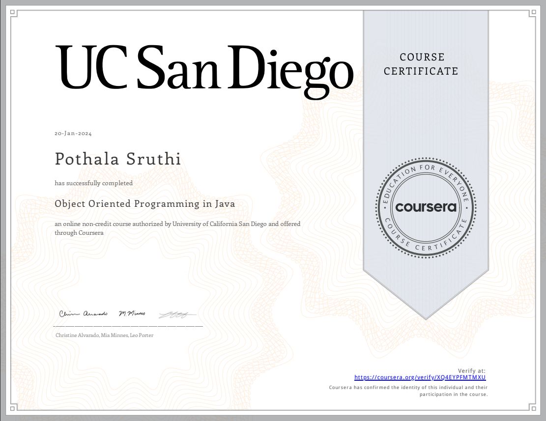 Sruthi Pothala on LinkedIn: #learning #java #objectorientedprogramming ... Sruthi Pothala on LinkedIn: #learning #java #objectorientedprogramming ...