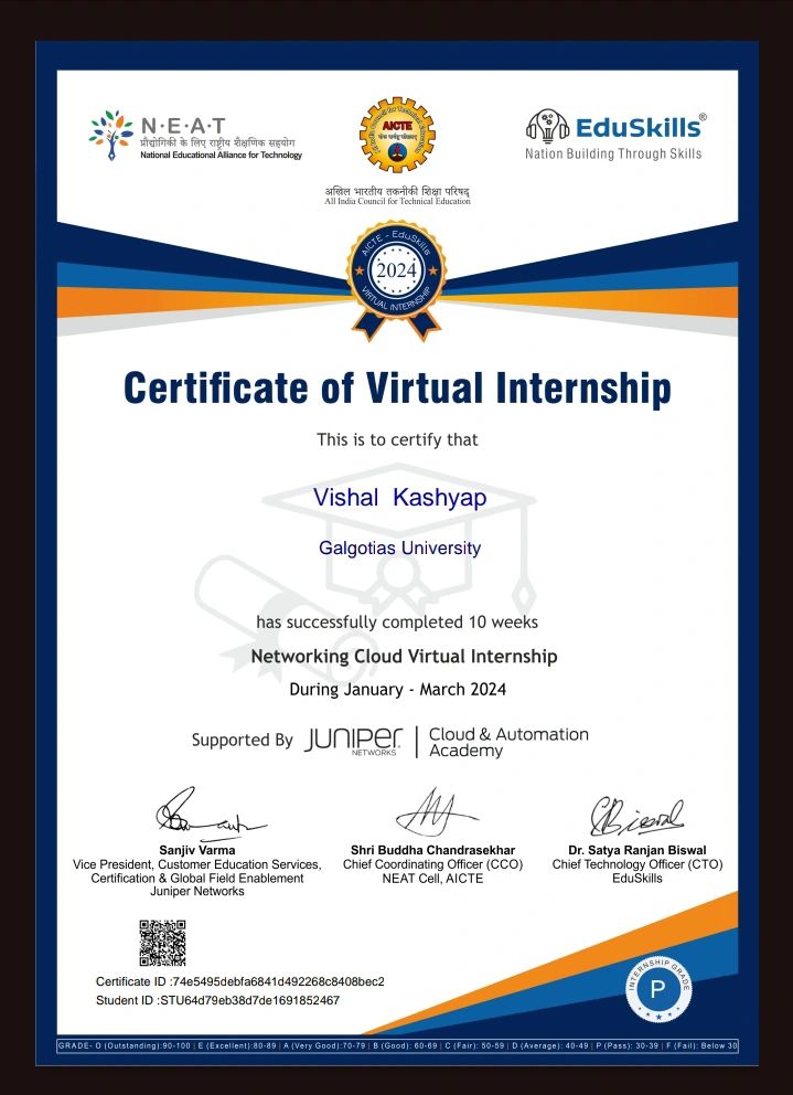 Completed 10 weeks internship in Juniper Networking Cloud Virtual ... Completed 10 weeks internship in Juniper Networking Cloud Virtual ...