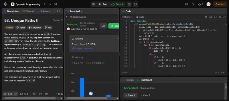 #100daysofcode #leetcode #dynamicprogramming #gridtraversal… | Zeel Shah #100daysofcode #leetcode #dynamicprogramming #gridtraversal… | Zeel Shah
