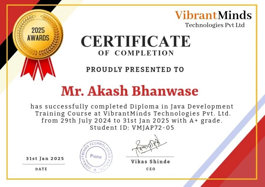 Akash Bhanwase on LinkedIn: #javafullstack #learningjourney # ... Akash Bhanwase on LinkedIn: #javafullstack #learningjourney # ...