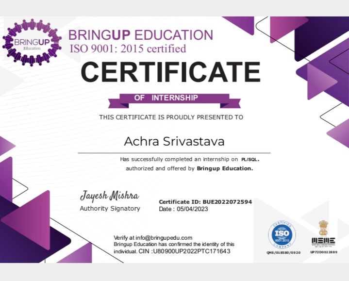 Delighted to share that I have successfully completed my internship at ... Delighted to share that I have successfully completed my internship at ...