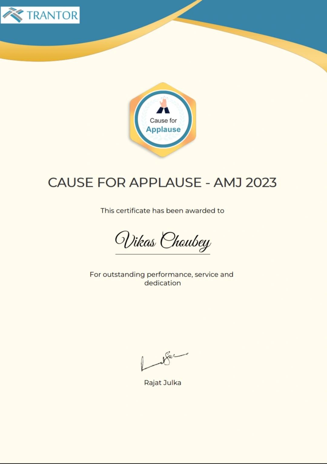 Vikas Choubey on LinkedIn: Thank you, Trantor. I will keep doing my ... Vikas Choubey on LinkedIn: Thank you, Trantor. I will keep doing my ...