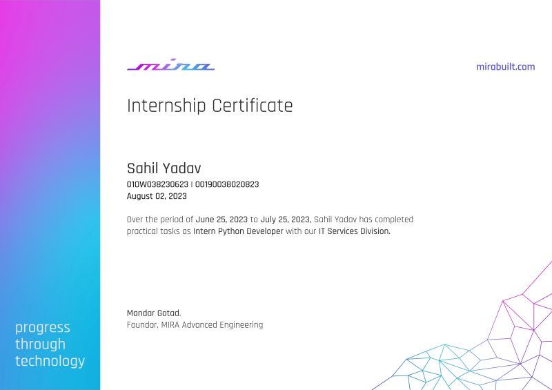 Sahil Yadav on LinkedIn: Hello connections, I'm excited to share that I ... Sahil Yadav on LinkedIn: Hello connections, I'm excited to share that I ...
