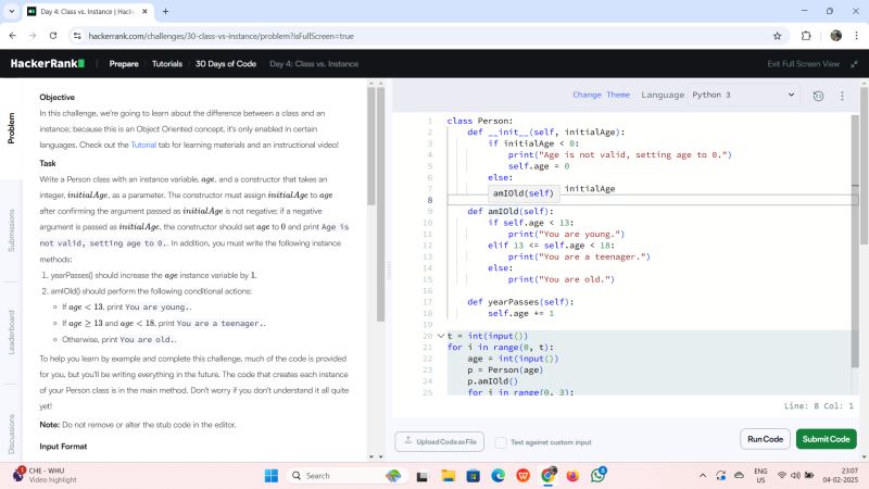 #30daysofcode #hackerrank #codingchallenge #problemsolving #python #ai ... #30daysofcode #hackerrank #codingchallenge #problemsolving #python #ai ...