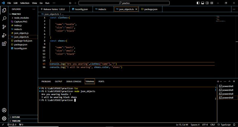 Laraib Abbasi on LinkedIn: JSON objects in typescript. PIAIC Wania ... Laraib Abbasi on LinkedIn: JSON objects in typescript. PIAIC Wania ...