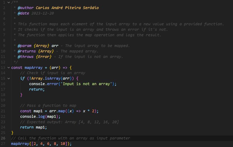 Mapping Array Elements in JavaScript | Carlos Serôdio Mapping Array Elements in JavaScript | Carlos Serôdio