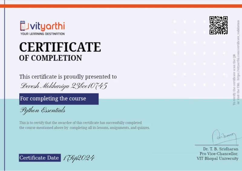 #python #programming #vityarthi #certificateofcompletion # ... #python #programming #vityarthi #certificateofcompletion # ...