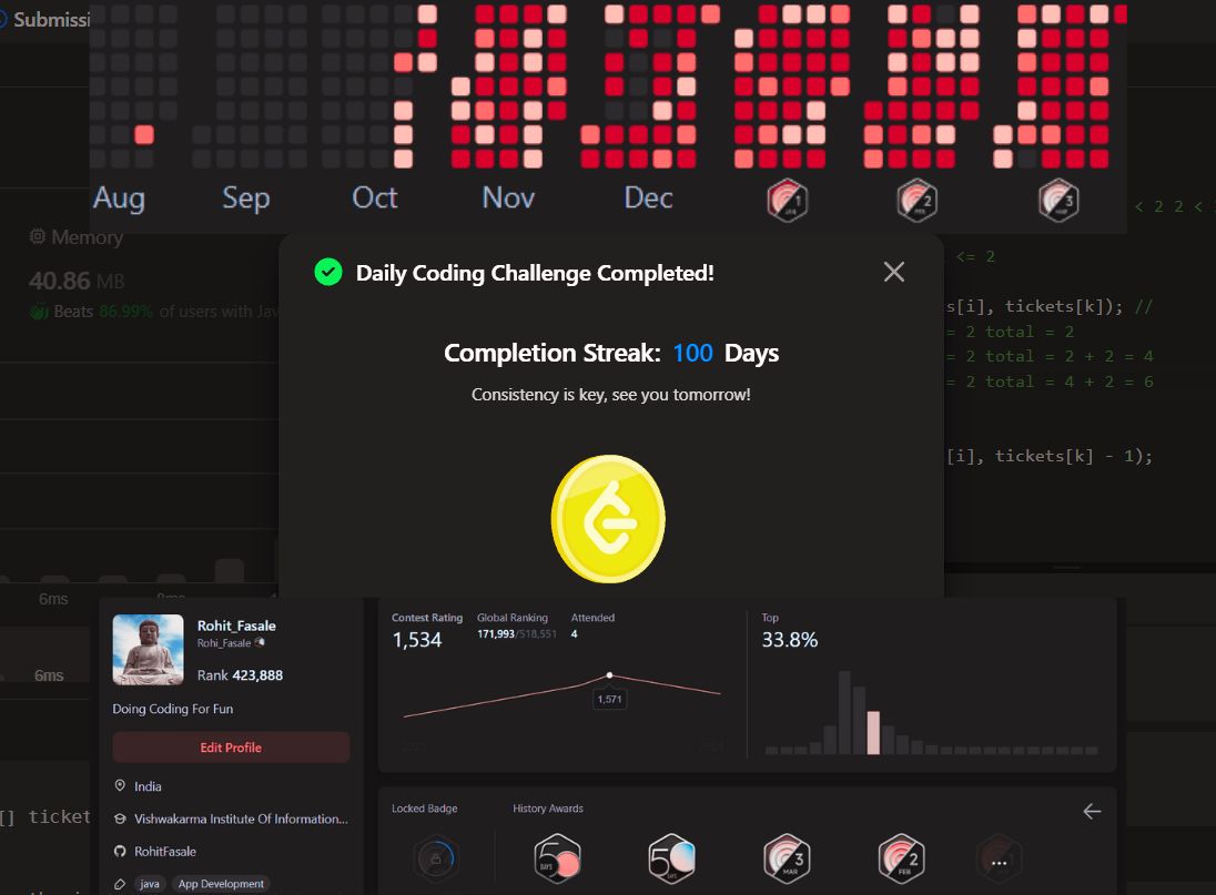 Rohit Fasale on LinkedIn: #leetcode #codingjourney #patiencepaysoff Rohit Fasale on LinkedIn: #leetcode #codingjourney #patiencepaysoff