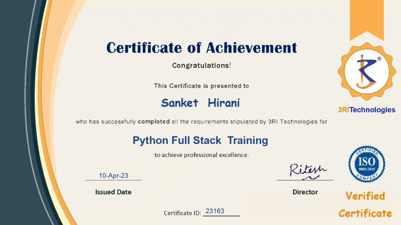 Sanket Hirani on LinkedIn: #python #pythondevelopers #development Sanket Hirani on LinkedIn: #python #pythondevelopers #development
