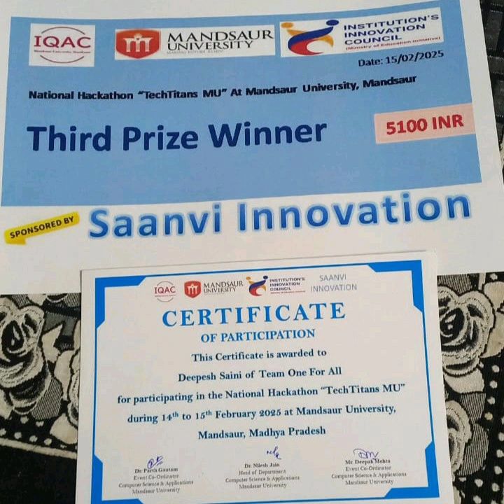Deepesh Saini on LinkedIn: 😇Celebrate our achievement at the hackathon ... Deepesh Saini on LinkedIn: 😇Celebrate our achievement at the hackathon ...