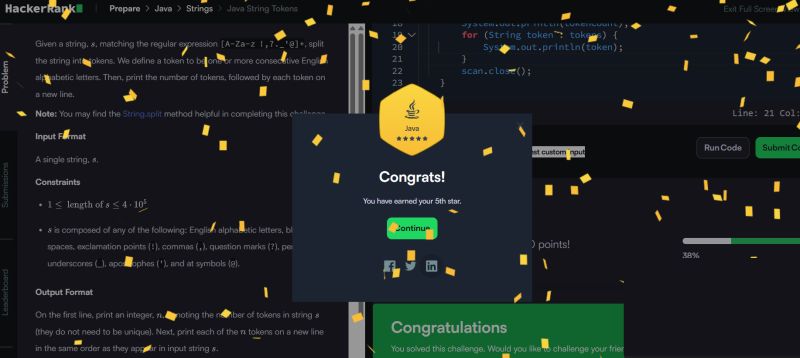 Vaibhav Pandey on LinkedIn: #java #coding #hackerrank #achievement Vaibhav Pandey on LinkedIn: #java #coding #hackerrank #achievement