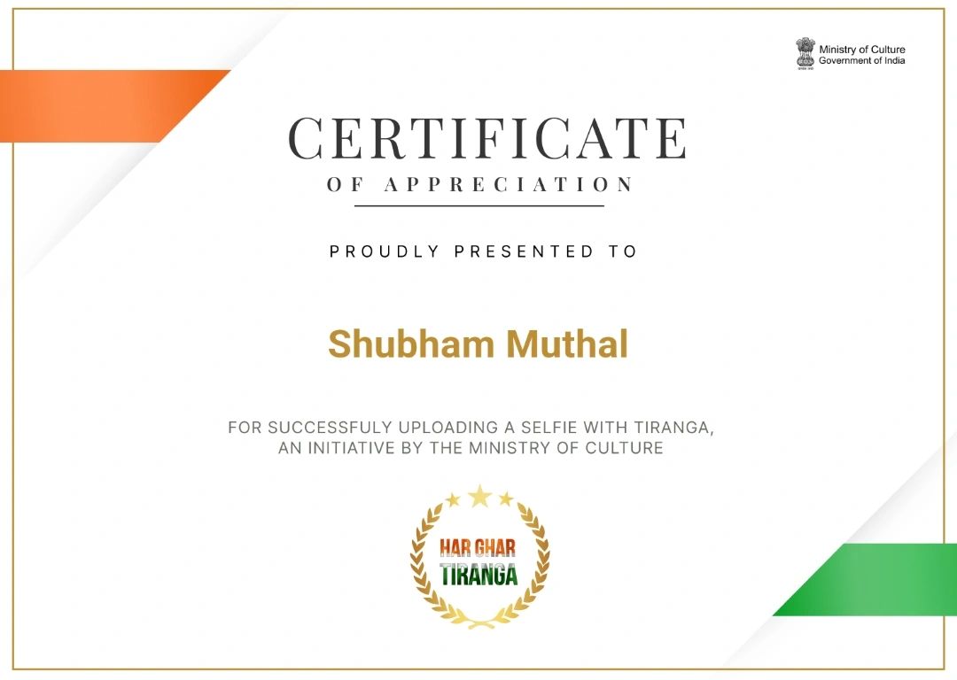 Shubham Muthal on LinkedIn: #harghartiranga Shubham Muthal on LinkedIn: #harghartiranga