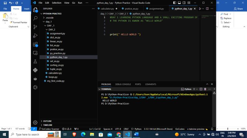 OMKAR PATIL on LinkedIn: #python #helloworld #programmingbeginner # ... OMKAR PATIL on LinkedIn: #python #helloworld #programmingbeginner # ...