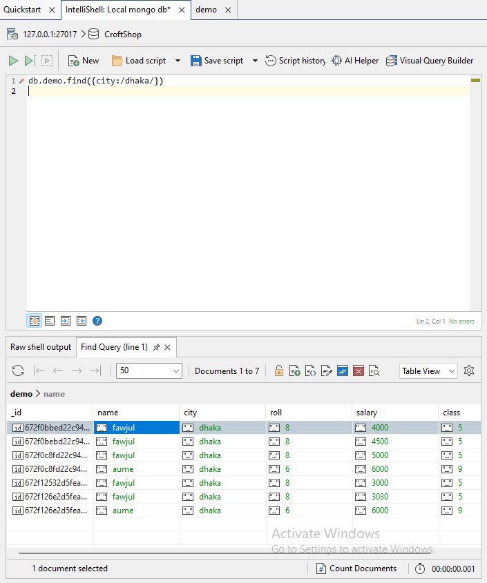 Md. Fawjul Azim on LinkedIn: MongoDB query writing(select like) Query ... Md. Fawjul Azim on LinkedIn: MongoDB query writing(select like) Query ...