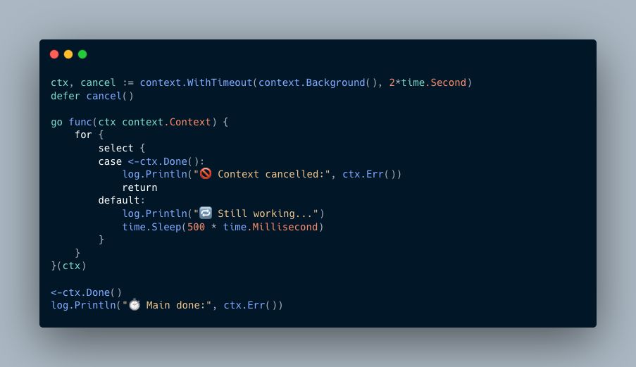 #golang #golangtips #concurrency #contextcancellation # ... #golang #golangtips #concurrency #contextcancellation # ...