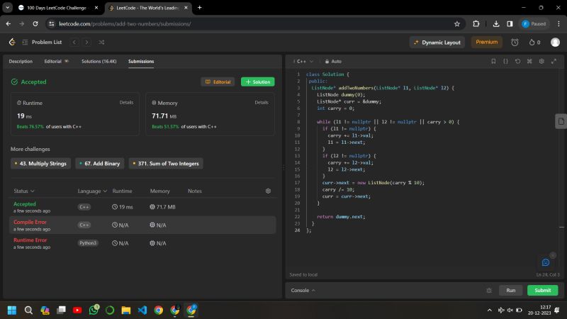 Day 64/100 of edSlash DSA Challenge on LeetCode | Farhan Khan posted on ... Day 64/100 of edSlash DSA Challenge on LeetCode | Farhan Khan posted on ...