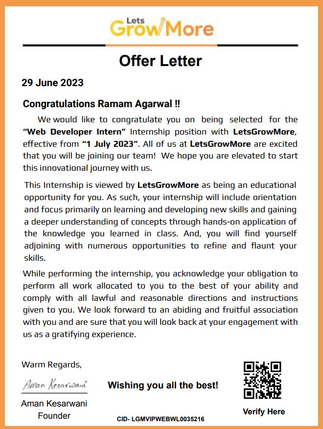 Ramam Agarwal on LinkedIn: #webdevelopmentinternship #internpe # ... Ramam Agarwal on LinkedIn: #webdevelopmentinternship #internpe # ...