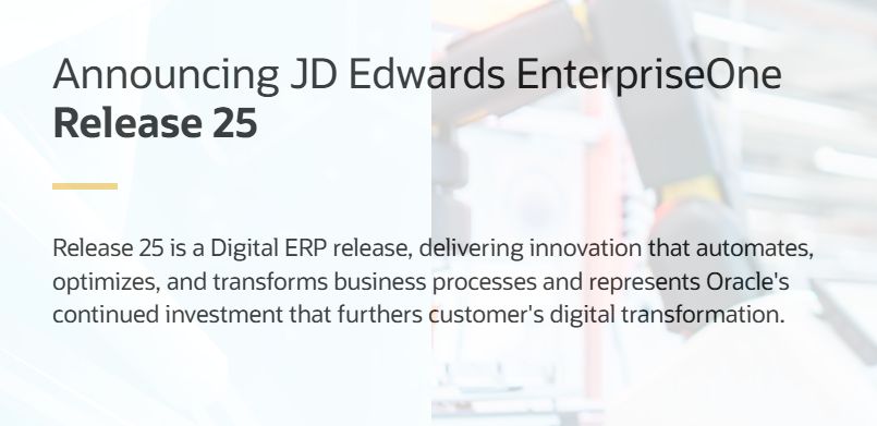 Announcing JD Edwards EnterpriseOne **April 2025… | Oracle JD Edwards ... Announcing JD Edwards EnterpriseOne **April 2025… | Oracle JD Edwards ...