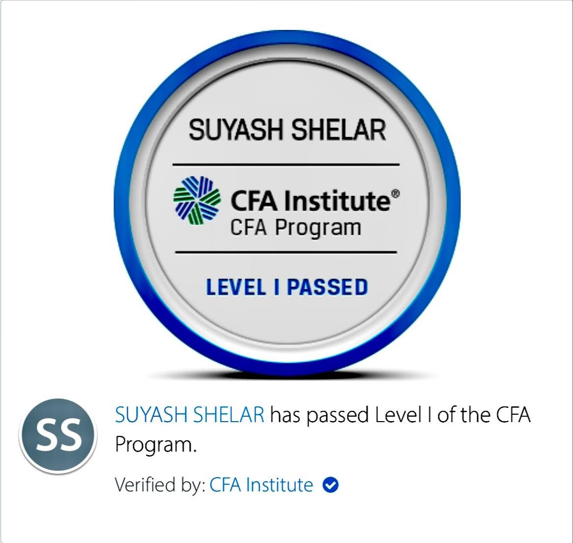 Suyash Shelar on LinkedIn: #cfainstitute #ss #jill #ss | 28 comments Suyash Shelar on LinkedIn: #cfainstitute #ss #jill #ss | 28 comments