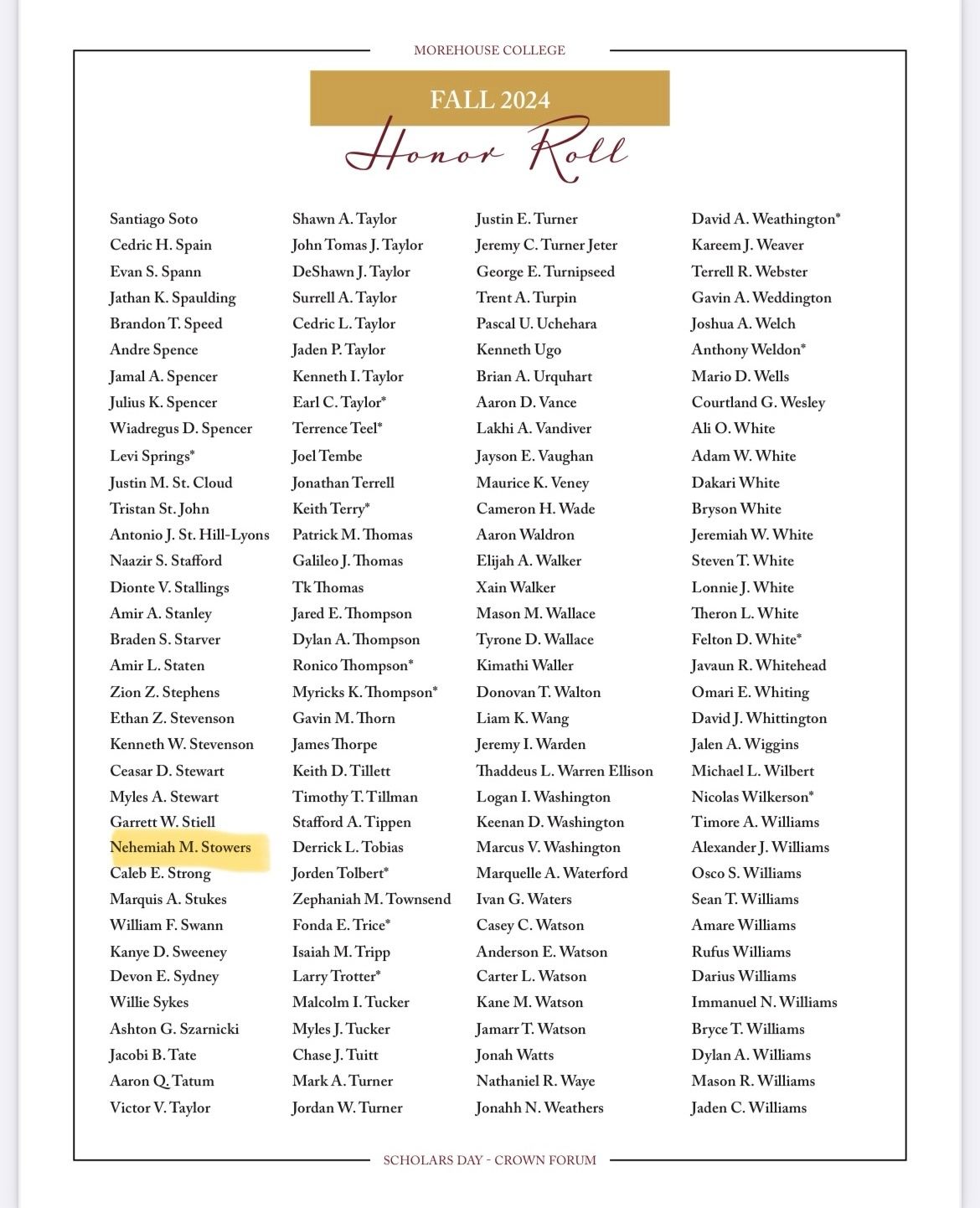 Today, I was honored with being on the Fall 2024 Honor Roll and Deans ... Today, I was honored with being on the Fall 2024 Honor Roll and Deans ...