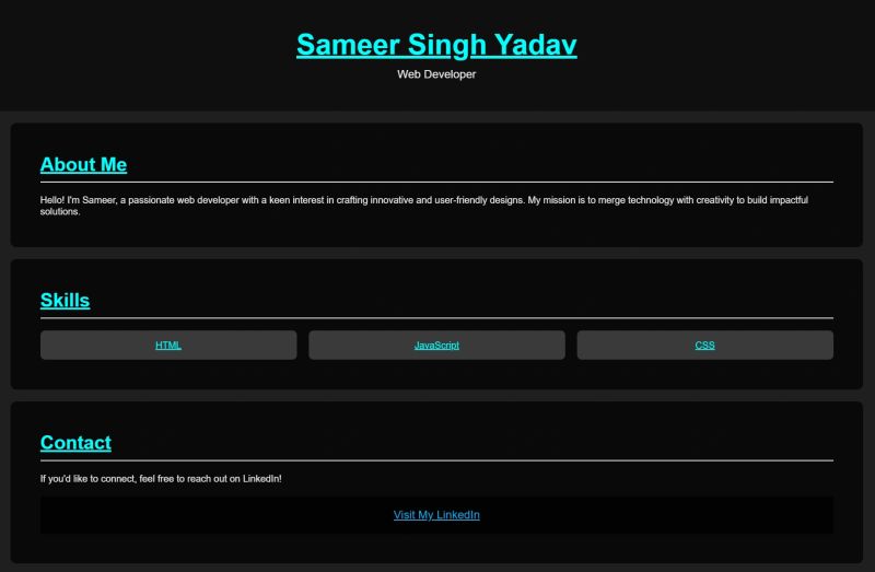 Sameer Singh Yadav on LinkedIn: #webdeveloper #portfolio #html #css # ... Sameer Singh Yadav on LinkedIn: #webdeveloper #portfolio #html #css # ...