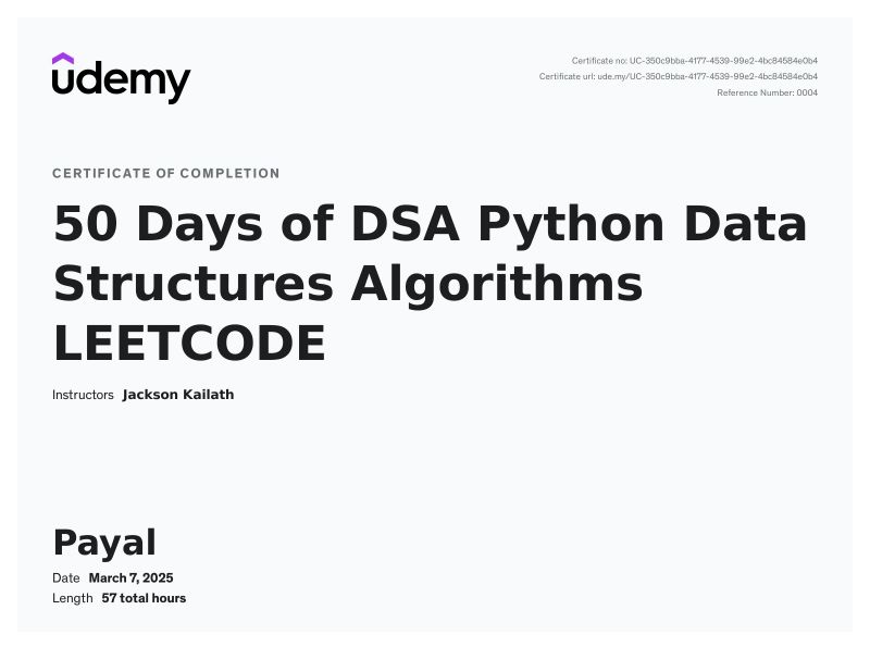 #python #datastructures #algorithms #dsa #learningneverstops | Payal Patle #python #datastructures #algorithms #dsa #learningneverstops | Payal Patle