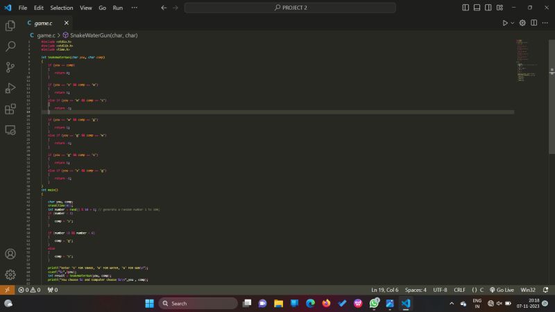 MIRZA SHUJA on LinkedIn: #snakewatergungame #coding #programming # ... MIRZA SHUJA on LinkedIn: #snakewatergungame #coding #programming # ...