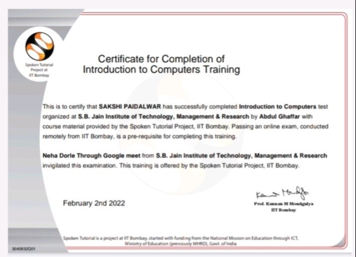 Sakshi Paidalwar on LinkedIn: #training #share #project #technology Sakshi Paidalwar on LinkedIn: #training #share #project #technology