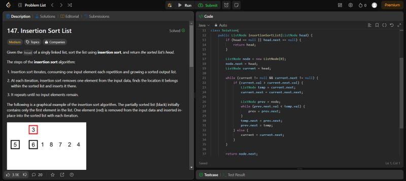 DAY 11/75 : LEETCODE Today question solved on LinkedList DAY 11/75 : LEETCODE Today question solved on LinkedList