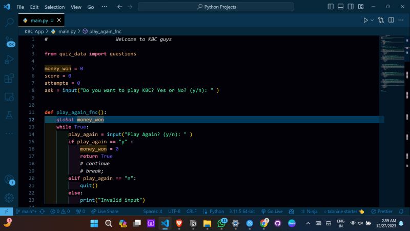 Created a fun and functional project using KBC by Rupayan | Rupayan Dey ... Created a fun and functional project using KBC by Rupayan | Rupayan Dey ...