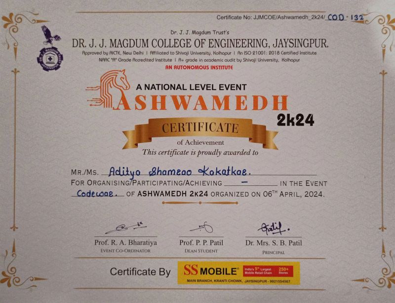 Aditya Kakatkar on LinkedIn: #codewar #nationallevel #codingchallenge # ... Aditya Kakatkar on LinkedIn: #codewar #nationallevel #codingchallenge # ...