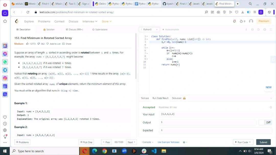 How binary search can find the minimum element in a sorted array ... How binary search can find the minimum element in a sorted array ...