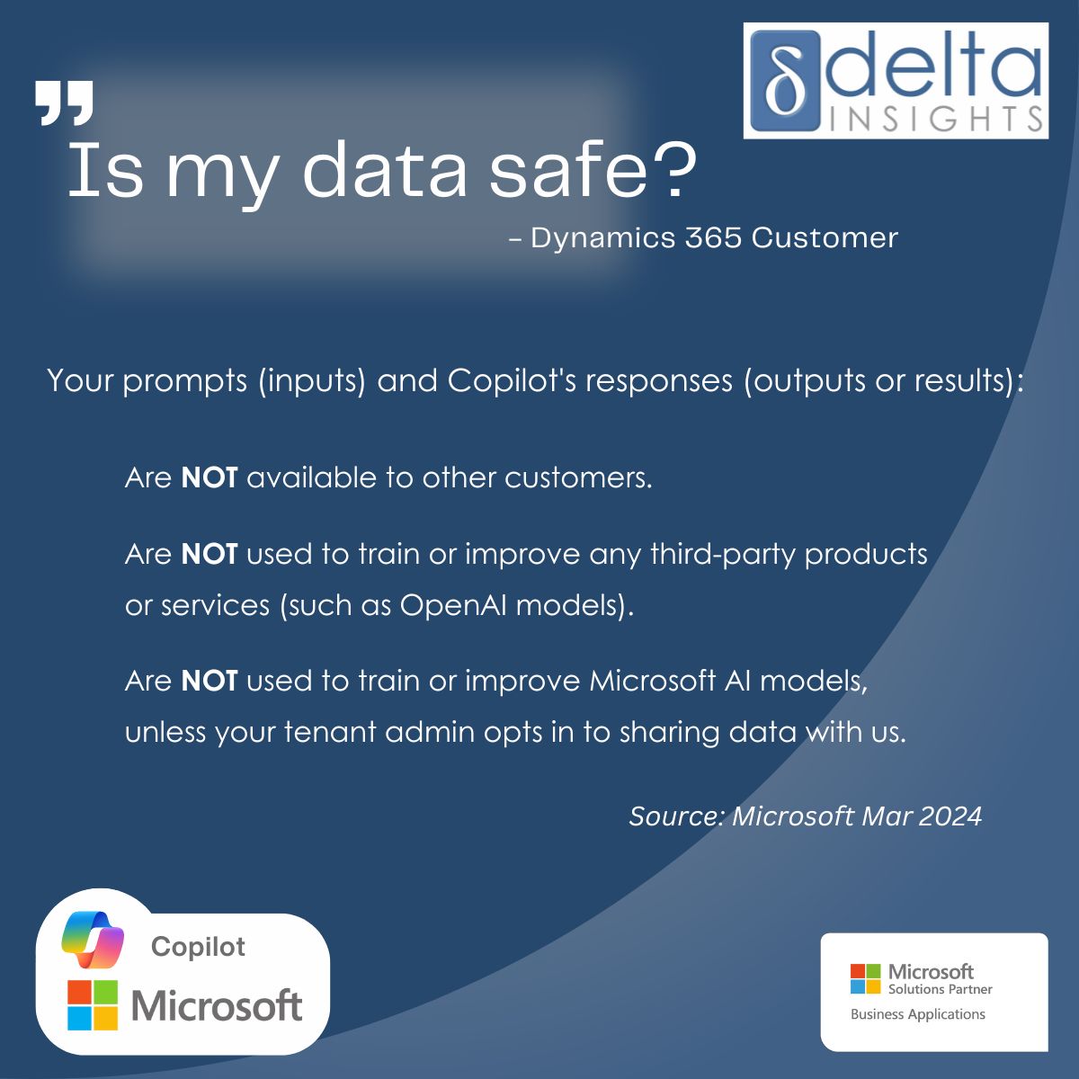 #dataprivacy #copilot #deltainsights #microsoftdynamics365 | Delta Insights #dataprivacy #copilot #deltainsights #microsoftdynamics365 | Delta Insights