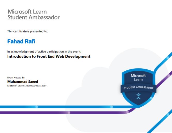 #webdev #learningjourney #mlsa | Fahad Rafi #webdev #learningjourney #mlsa | Fahad Rafi