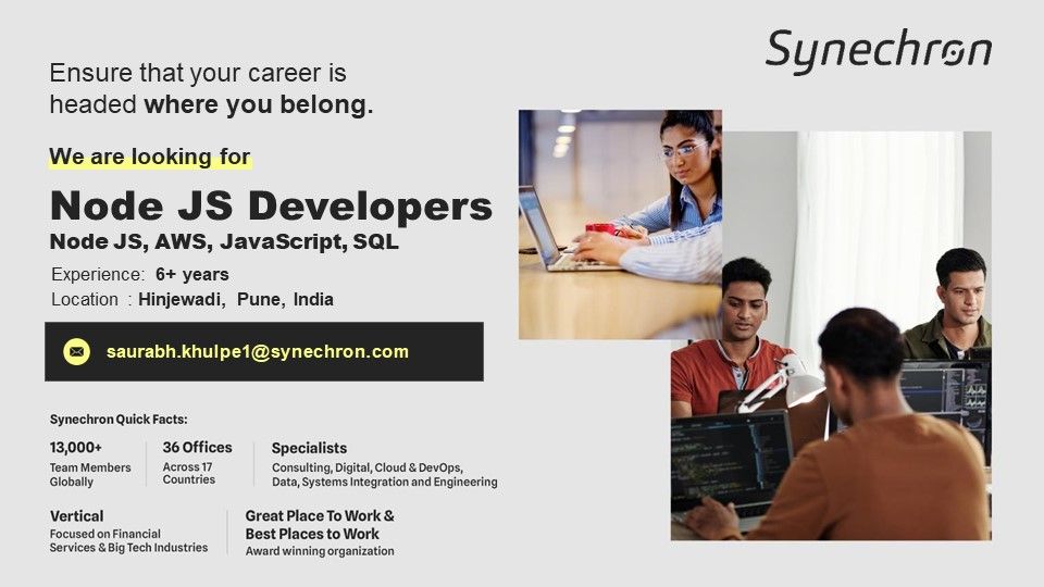 Saurabh Khulpe on LinkedIn: #nodejs #nodejsdevelopers #javascript #aws ... Saurabh Khulpe on LinkedIn: #nodejs #nodejsdevelopers #javascript #aws ...