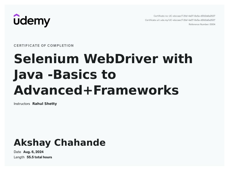 Akshay chahande on LinkedIn: #selenium #webdriver #corejava # ... Akshay chahande on LinkedIn: #selenium #webdriver #corejava # ...