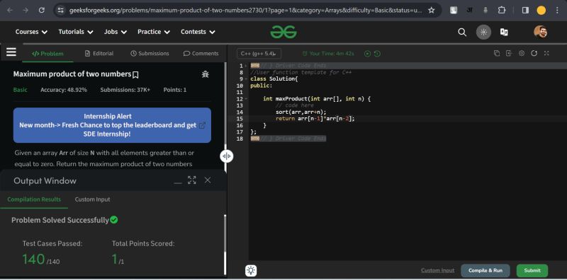 Srinath Kumar on LinkedIn: #100daysofcode #geekforgeeks #problemsolving ... Srinath Kumar on LinkedIn: #100daysofcode #geekforgeeks #problemsolving ...