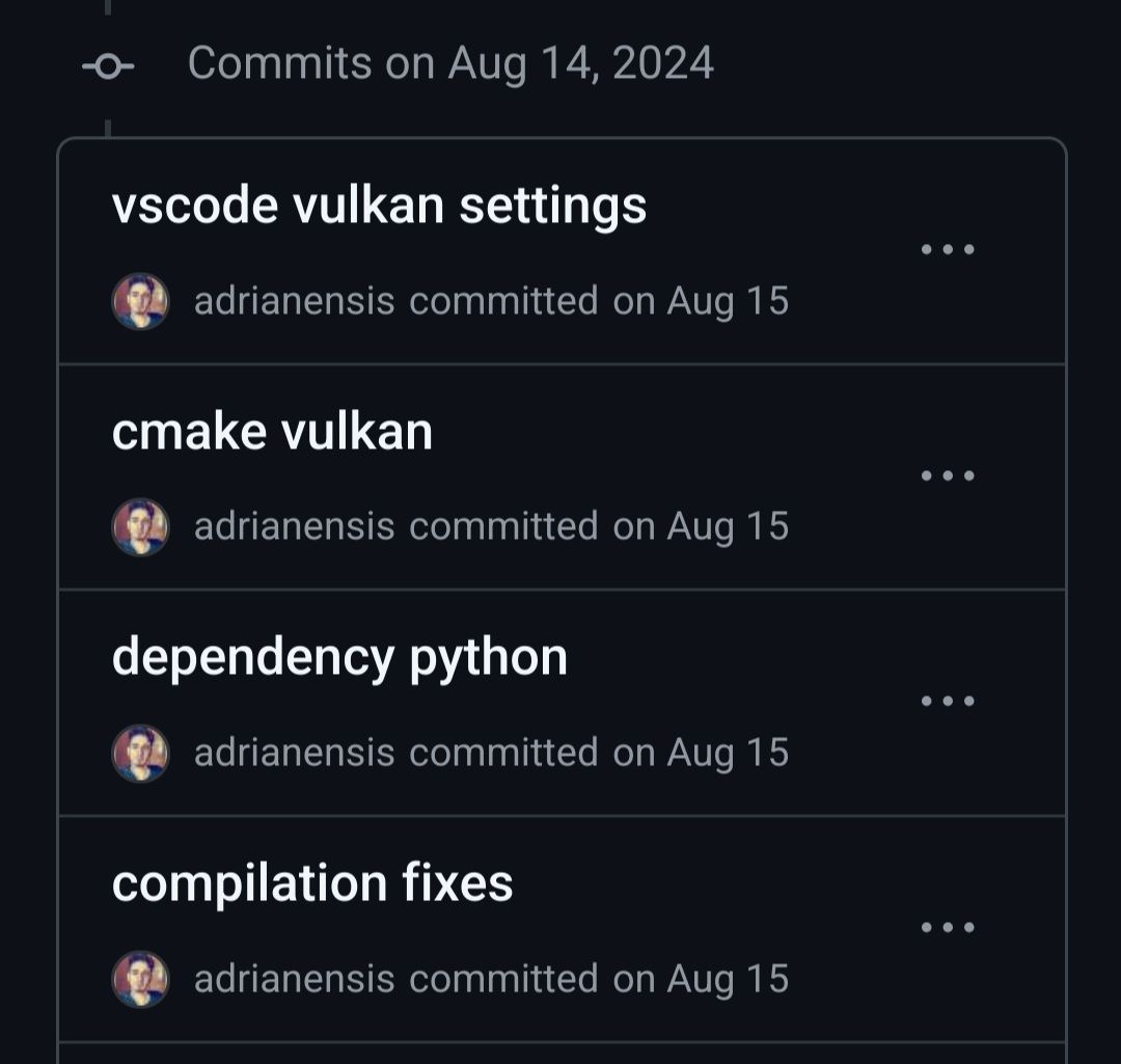 Adrian E. on LinkedIn: Vulkan porting (fron OpenGL 4.X) started at Aug ... Adrian E. on LinkedIn: Vulkan porting (fron OpenGL 4.X) started at Aug ...