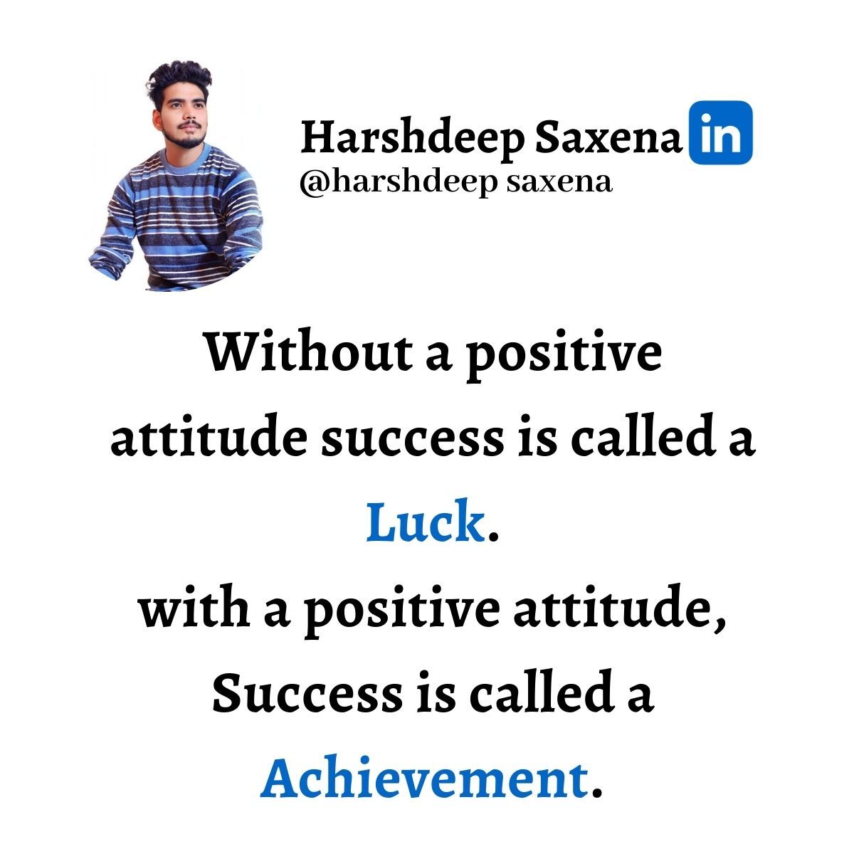Harshdeep Saxena on LinkedIn: #motivation #inspiration Harshdeep Saxena on LinkedIn: #motivation #inspiration