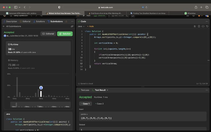 LeetCode problem: 1637 X-axis | Mahesh Kulkarni posted on the topic ... LeetCode problem: 1637 X-axis | Mahesh Kulkarni posted on the topic ...
